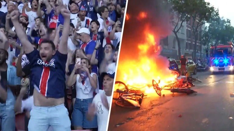 Rellen en honderden arrestaties in Parijs nadat PSG Champions League wint