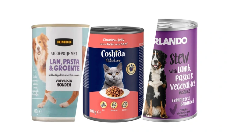 Terugroepactie voor katten- en hondenvoer om stukjes plastic